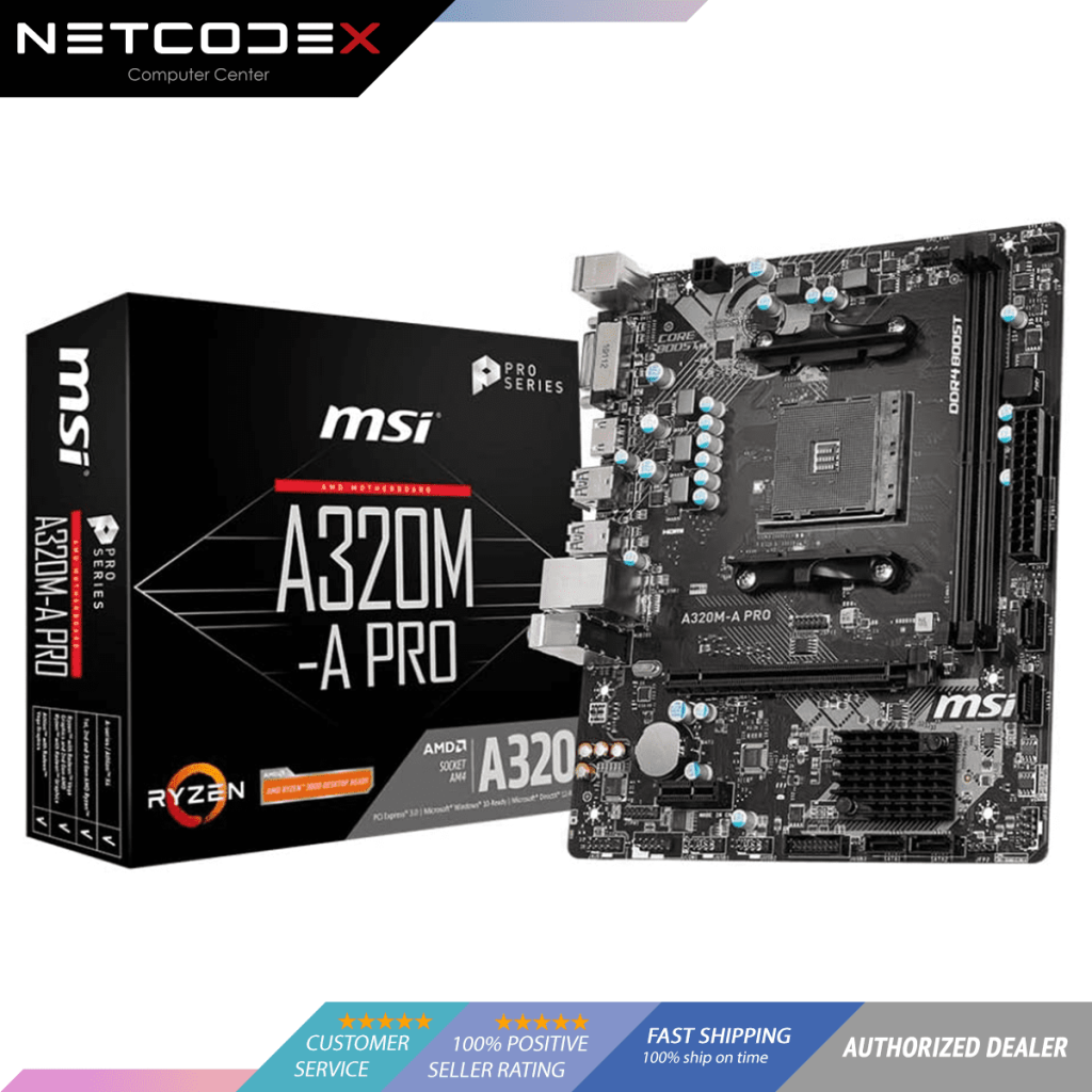 Netcodex.ph: MSI A320M-A Pro AMD A320 AM4 Micro ATX DDR4 Motherboard ...