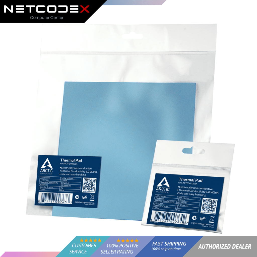 Arctic Thermal pad (50x50x1.0mm) with 6.0W/mK Silicone Based Thermal ...