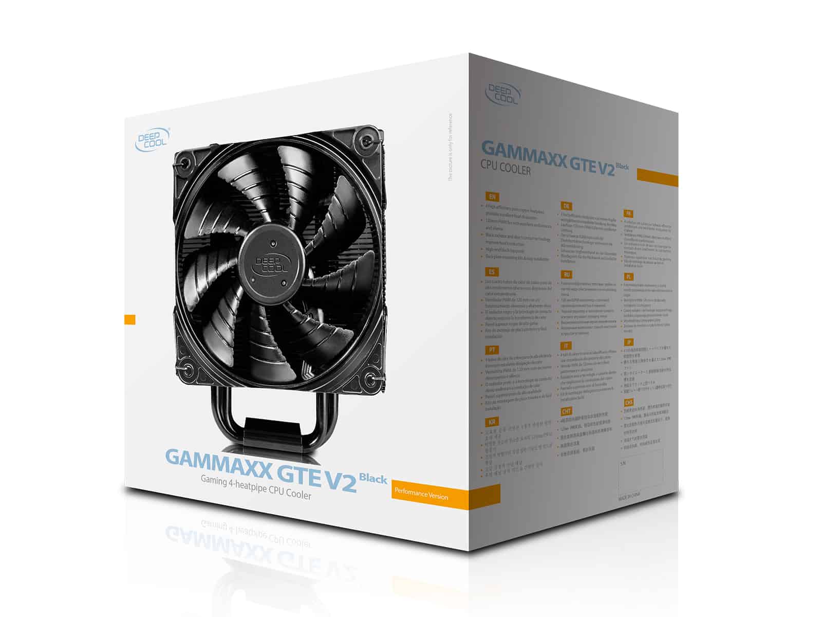Deepcool GAMMAXX GTE V2 BLACK **w/ LGA 1700 support** 120mm CPU Air ...