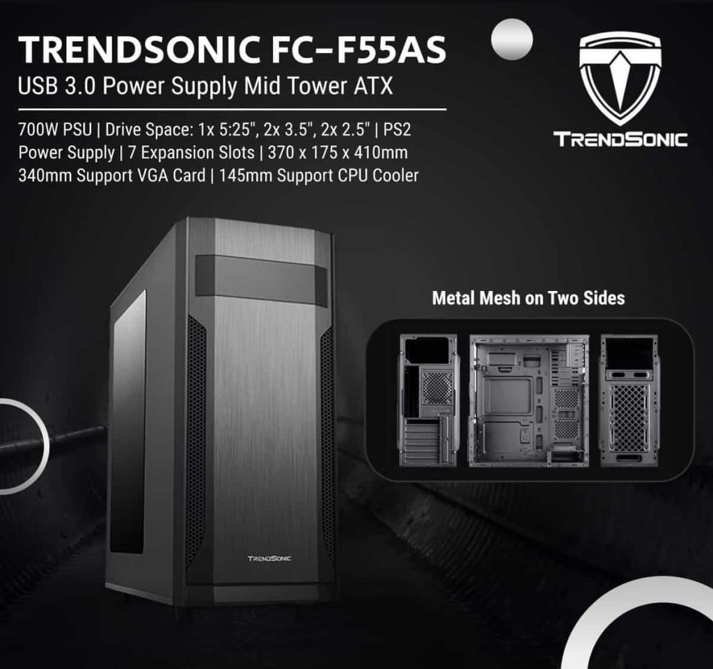 Netcodex.ph: Frontier Trendsonic FC-F55AS with 700W Power Supply Mesh ...