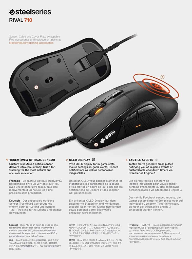 Netcodex.ph: SteelSeries Rival 710 Gaming Mouse - 16,000 CPI TrueMove3 ...