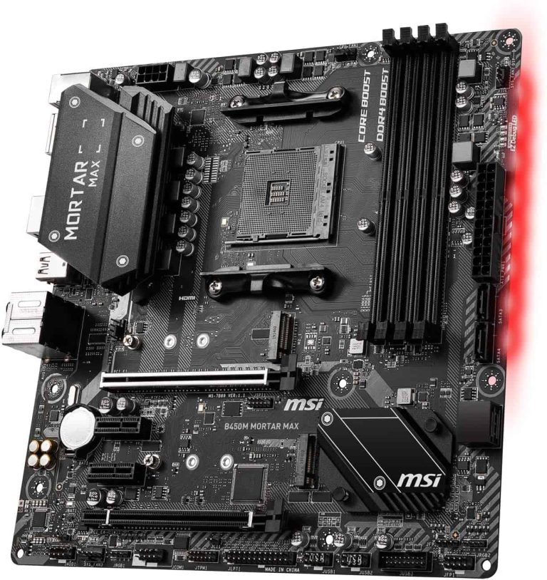MSI B450M Mortar Max Socket AM4 AMD B450 DDR4 Micro ATX Motherboard ...