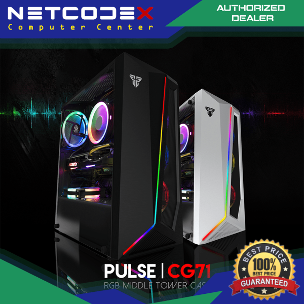 Netcodex.ph: Fantech CG71 PULSE RGB Gaming Desktop Case | Black | White