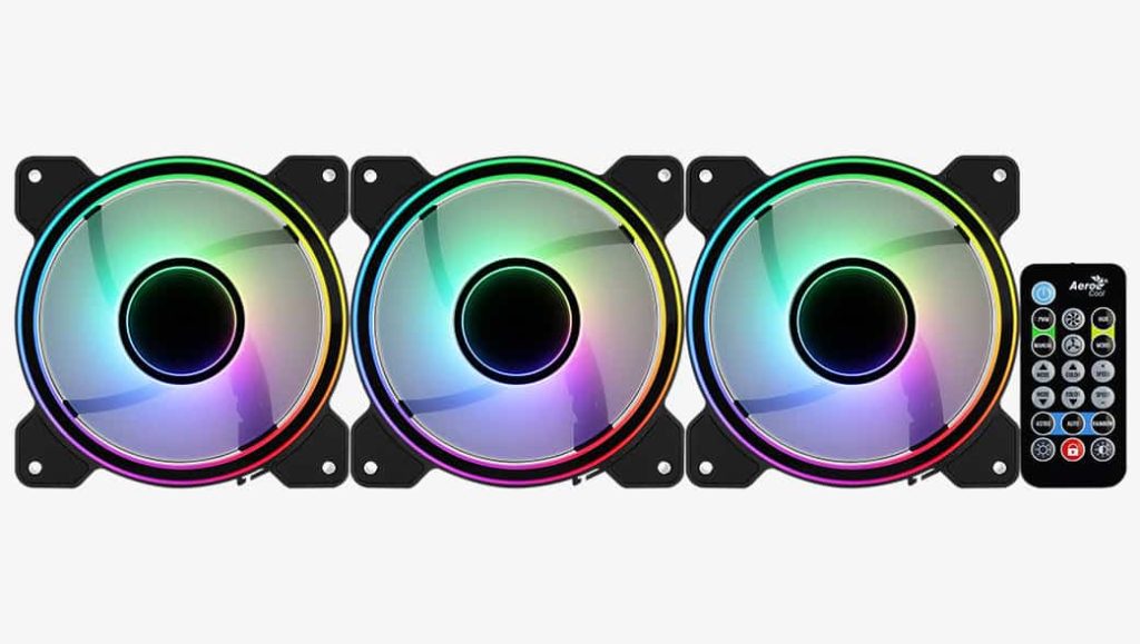 Aerocool Mirage 12 Pro ARGB 120mm Triple Fan Kit with RGB Hub 3pack 3 ...