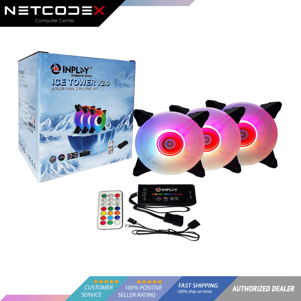 Netcodex.ph: Inplay Ice Tower V2 ARGB 3 in 1 Fans 120mm (3pcs)