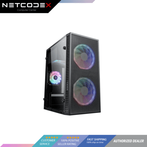 Inplay Wind 01 Mesh Micro ATX Case | Acrylic Side Panel BLACK