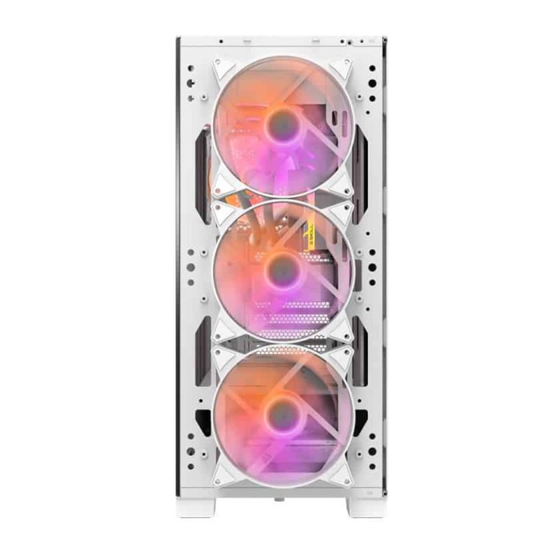 Netcodex.ph: Darkflash DK361 Luxury ATX PC Case (White) w/ 4pcs ARGB Fans