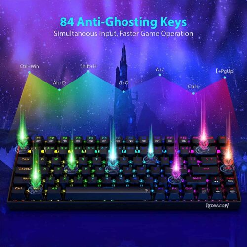 Redragon K629 PHANTOM RGB LED Backlit Mechanical Gaming Keyboard with ...