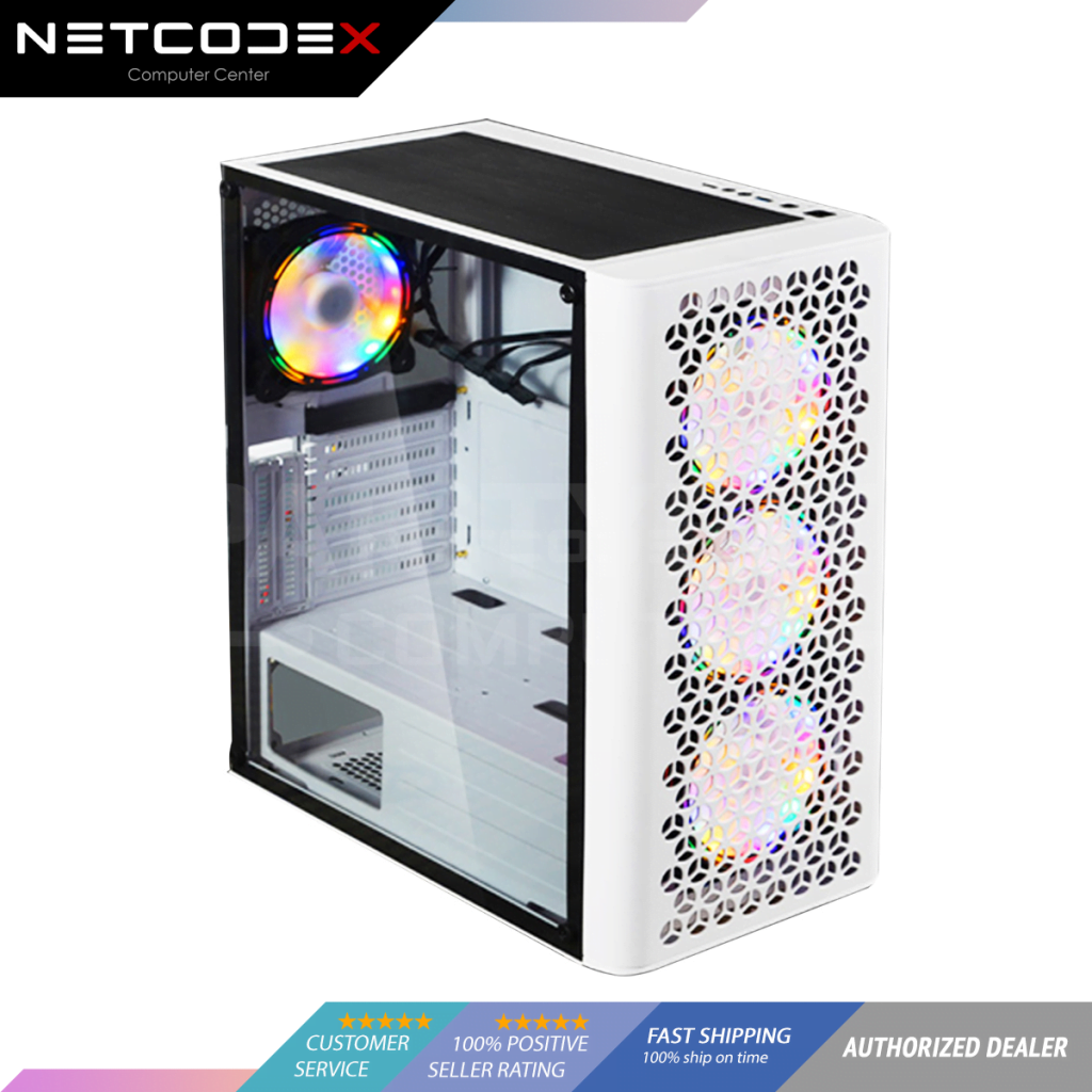 Netcodex.ph: Inplay HoneyComb Pro TG ATX Case (fans not included) - White