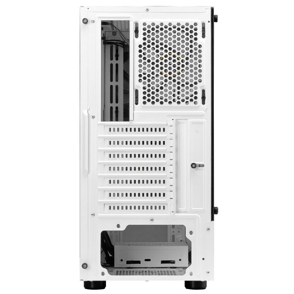 Gamdias Talos E3 TG ATX Mid Tower Case with 3x ARGB Fans - White