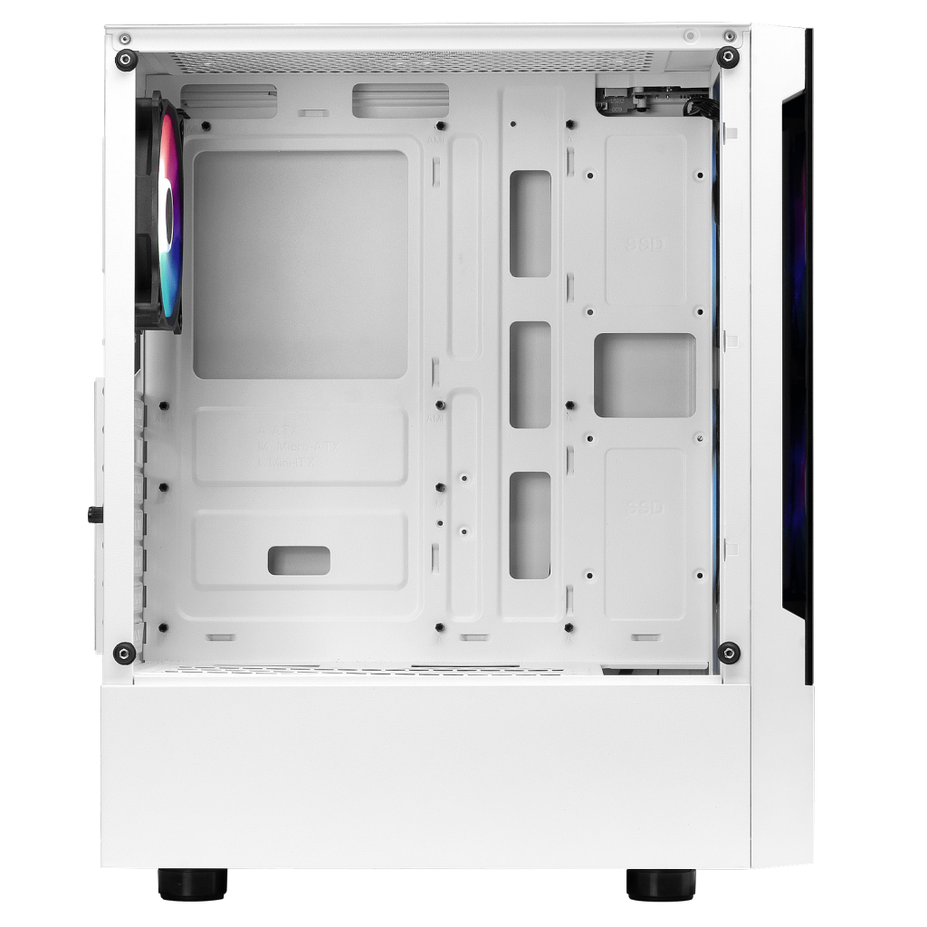 Gamdias Talos E3 TG ATX Mid Tower Case with 3x ARGB Fans - White - Netcodex