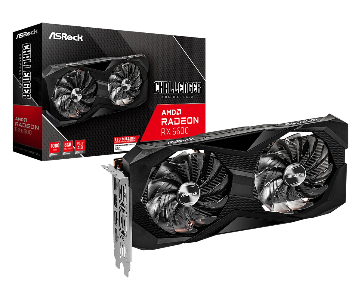 Netcodex.ph: Asrock AMD Radeon RX 6600 Challenger D 8GB Black Graphics Card