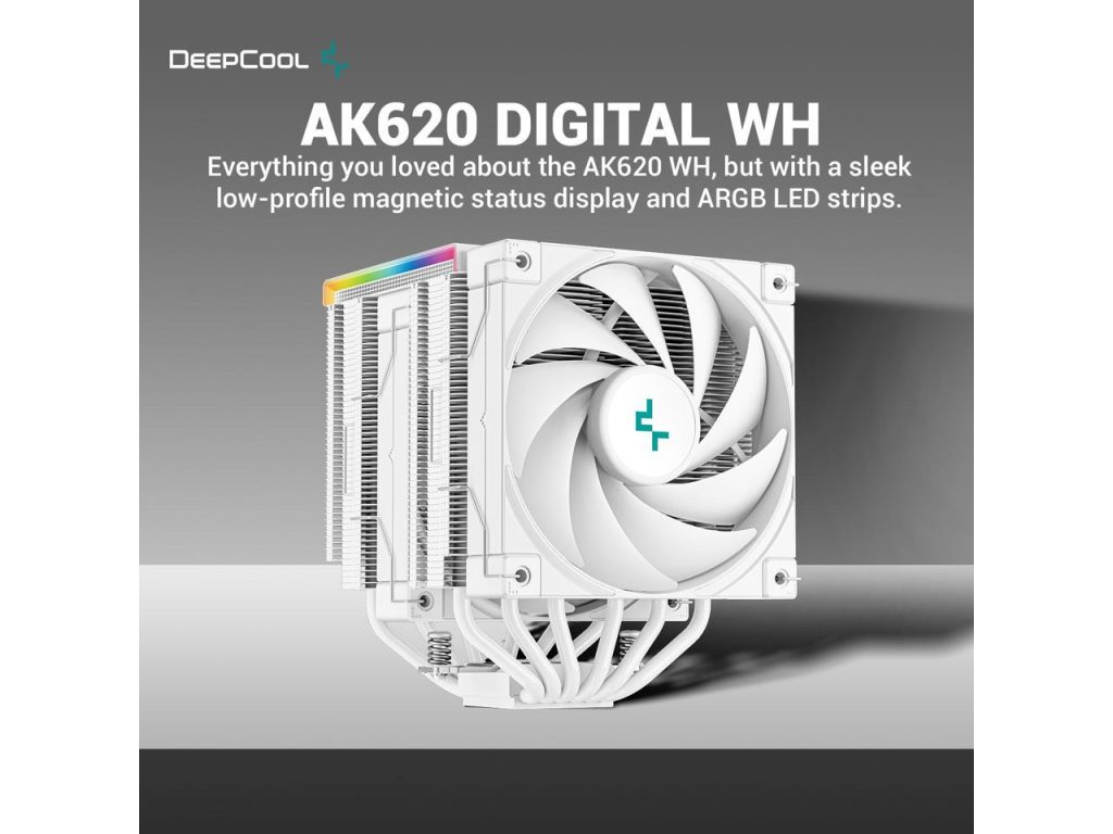 Netcodex.ph: DeepCool AK620 DIGITAL WH Performance Air Cooler, Dual ...