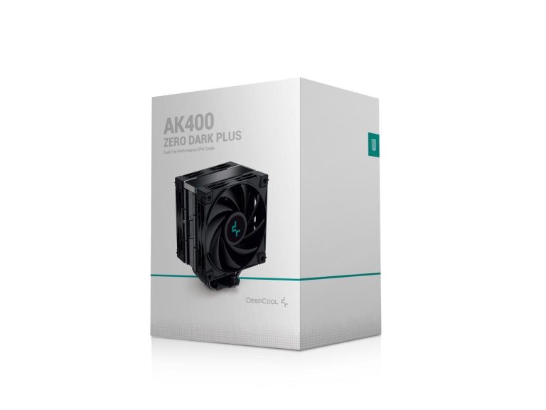 Deepcool AK400 Zero Dark Plus Performance Dual Fan Push/Pull CPU Cooler ...