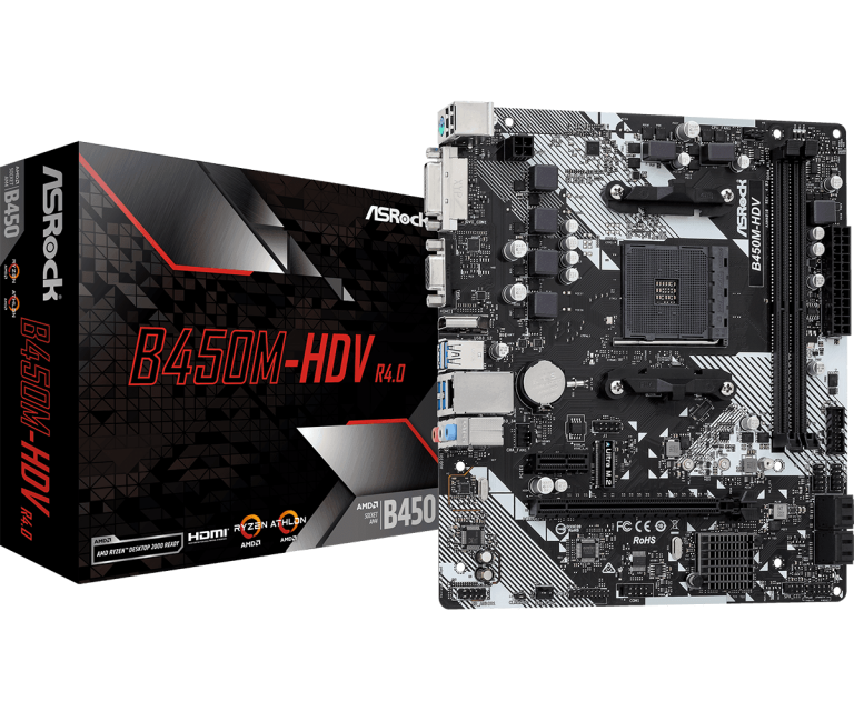 Netcodex.ph: Asrock B450M-HDV R4.0 B450 AMD AM4 mATX HDMI DVI-D VGA m.2 ...