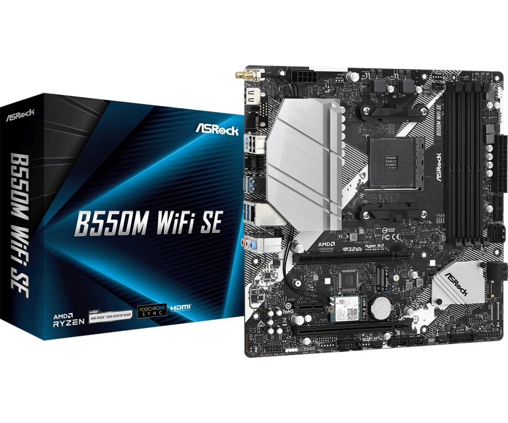 Netcodex.ph: ASROCK B550M WIFI SE AM4 AMD 1Gb LAN M.2 Motherboard