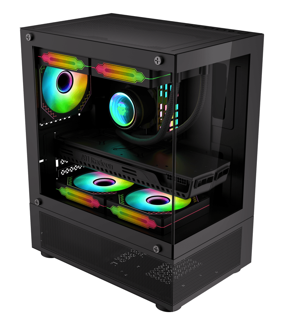 Netcodex.ph: Coolman Reyna Black M-ATX/ITX PC Case with 3 Pre-Installed ...