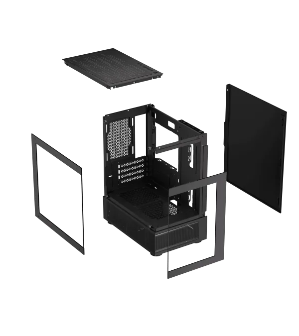 Netcodex.ph: Coolman Reyna Black M-ATX/ITX PC Case with 3 Pre-Installed ...