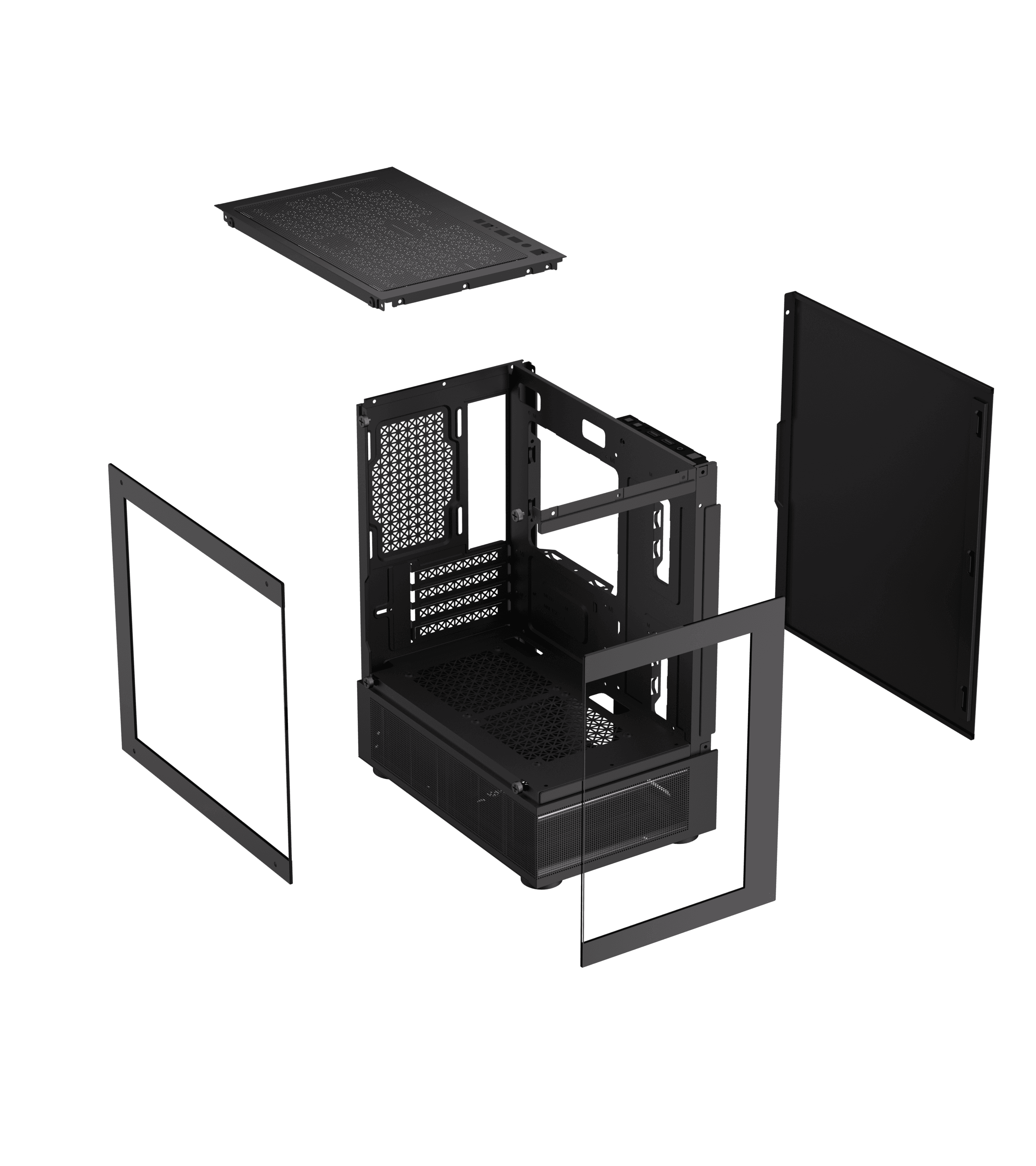 Netcodex.ph: Coolman Reyna Black M-ATX/ITX PC Case with 3 Pre-Installed ...