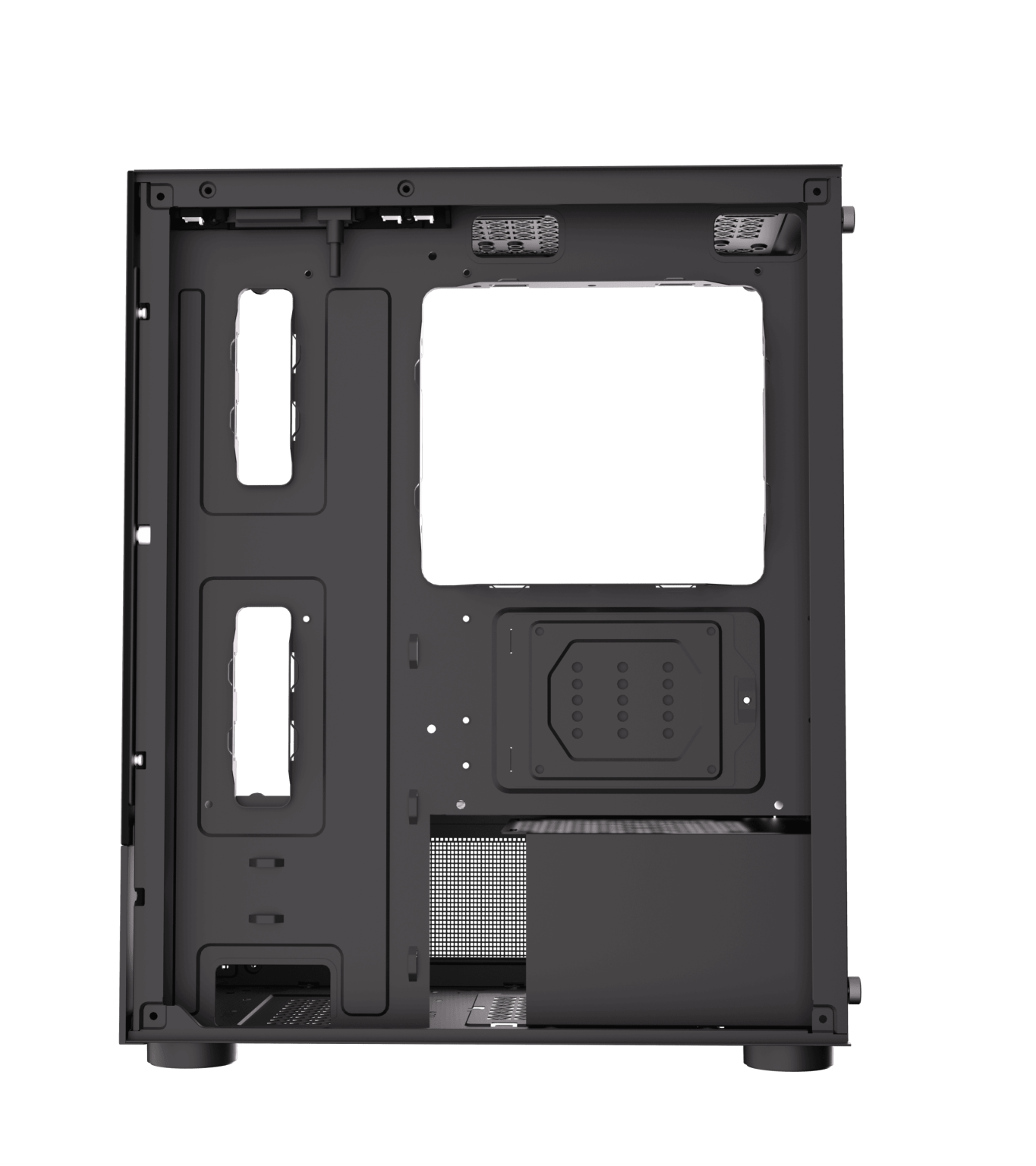 Netcodex.ph: Coolman Reyna Black M-ATX/ITX PC Case with 3 Pre-Installed ...