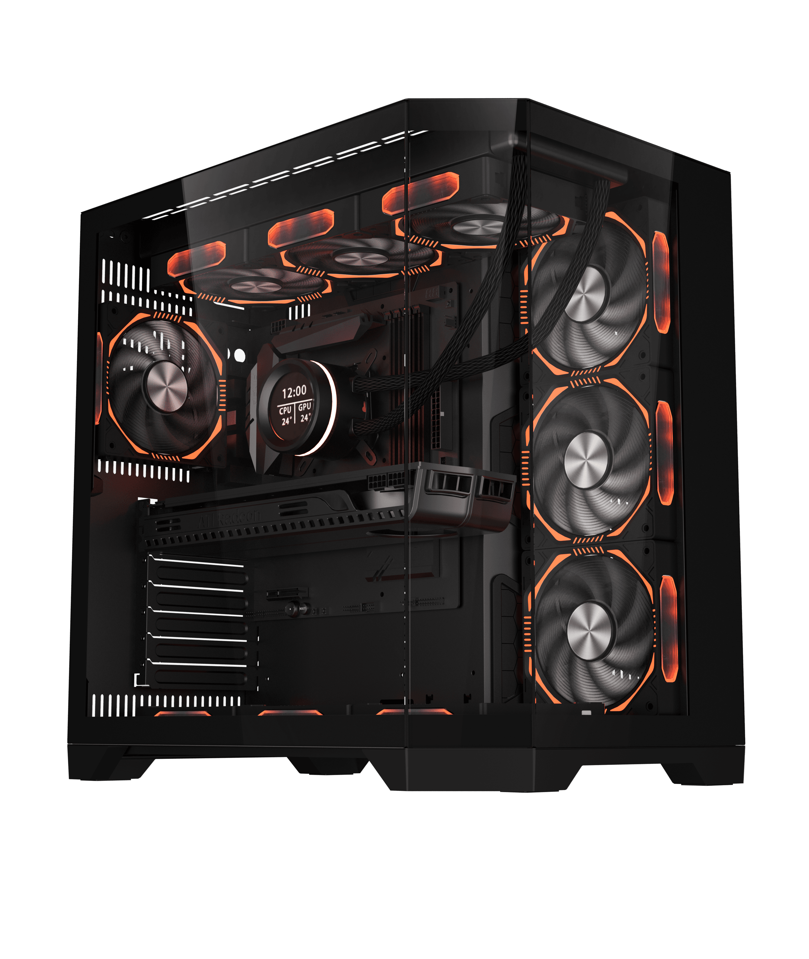 Netcodex.ph: Coolman Spectra Luxe ATX Black PC Case with 3-Sided HD ...