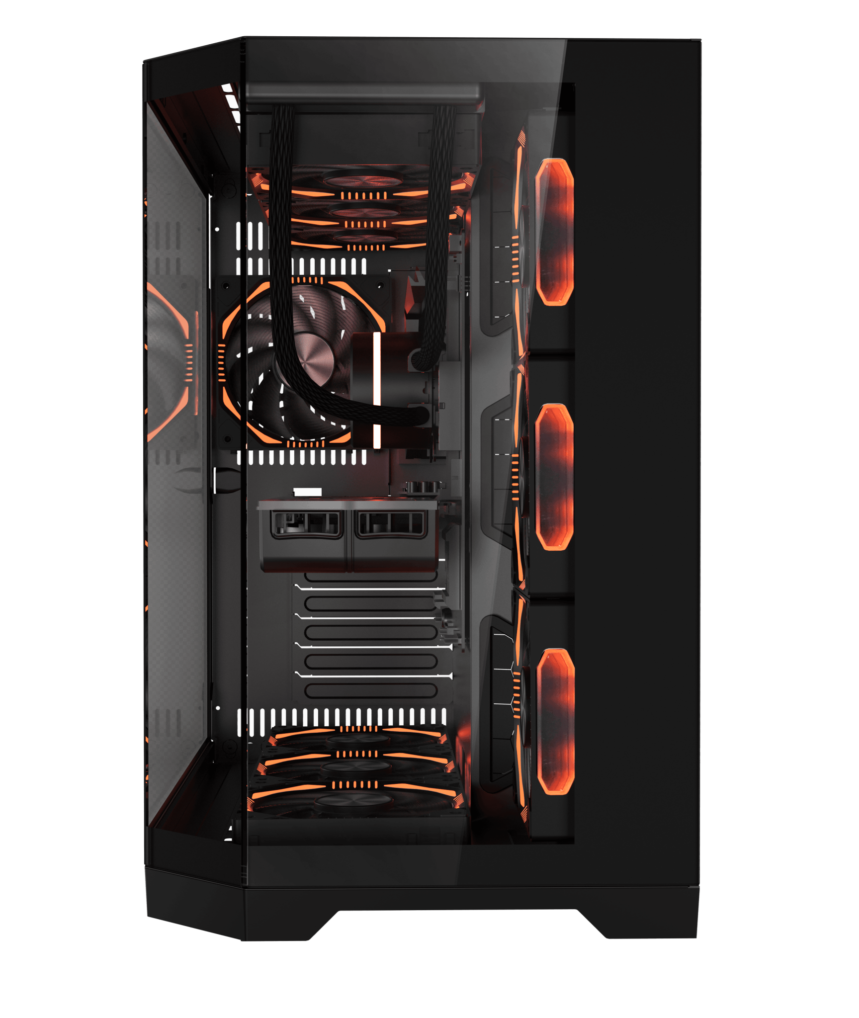 Coolman Spectra Luxe ATX Black PC Case with 3-Sided HD Glass Panels
