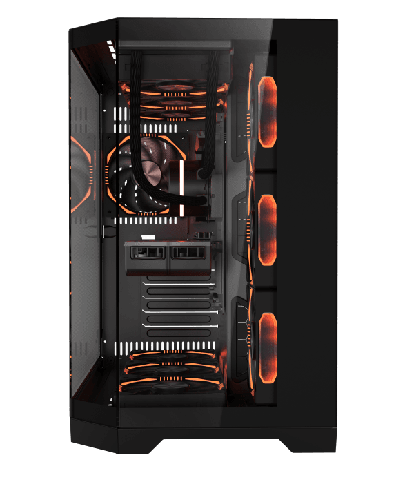 Netcodex.ph: Coolman Spectra Luxe ATX Black PC Case with 3-Sided HD ...