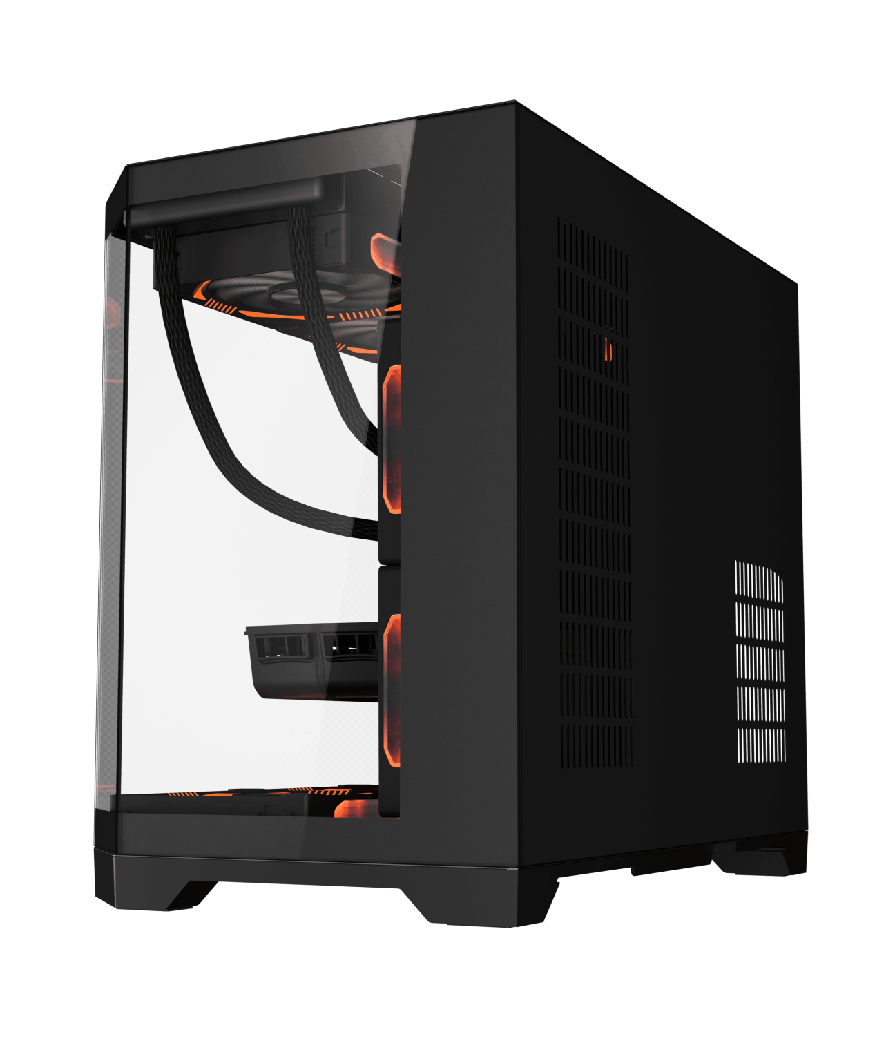 Coolman Spectra Micro-ATX Black PC Case with 3-Sided HD Glass Panels