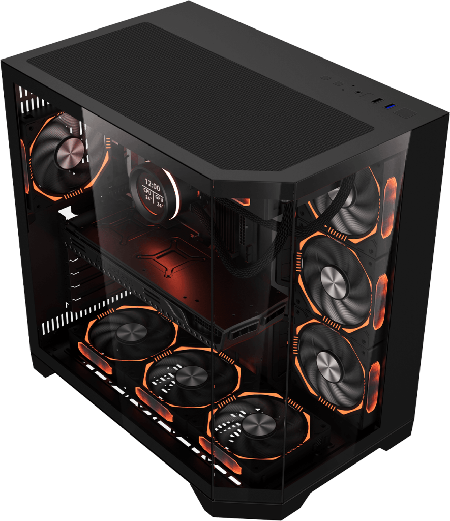 Netcodex.ph: Coolman Spectra Luxe ATX Black PC Case with 3-Sided HD ...