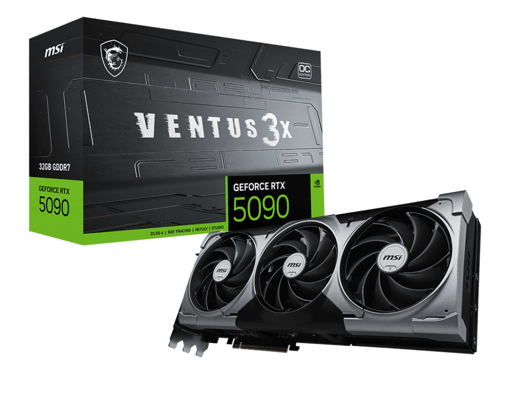 MSI NVIDIA GeForce RTX 5090 32G Ventus 3X OC GDDR7 512-bit Blackwell ...