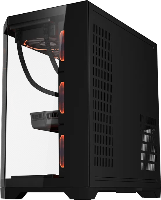 Netcodex.ph: Coolman Spectra Luxe ATX Black PC Case with 3-Sided HD ...