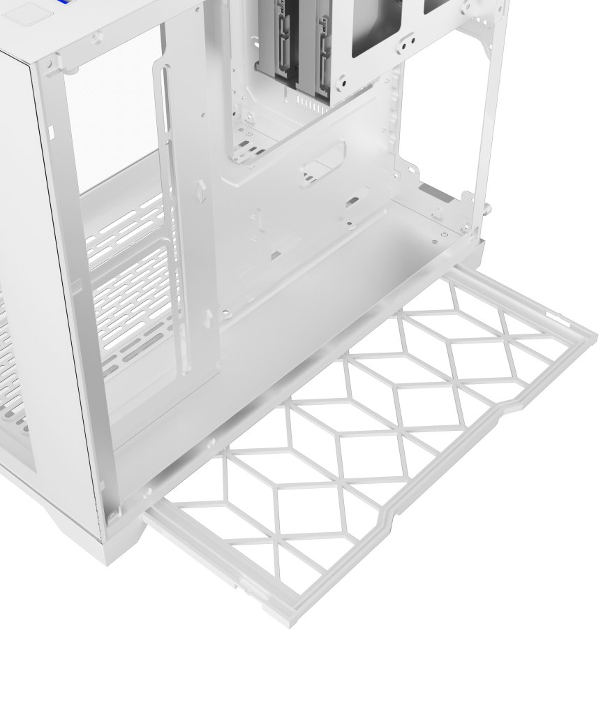 Coolman Spectra Micro-ATX White PC Case with 3-Sided HD Glass Panels