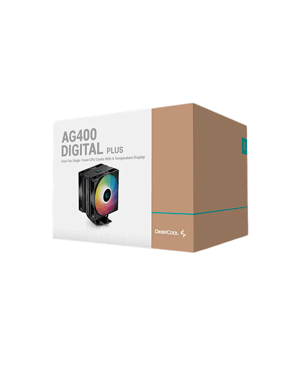 Netcodex.ph: Deepcool AG400 Digital Plus Black CPU Cooler with Status Screen - R-AG400-BKADMP-G-1