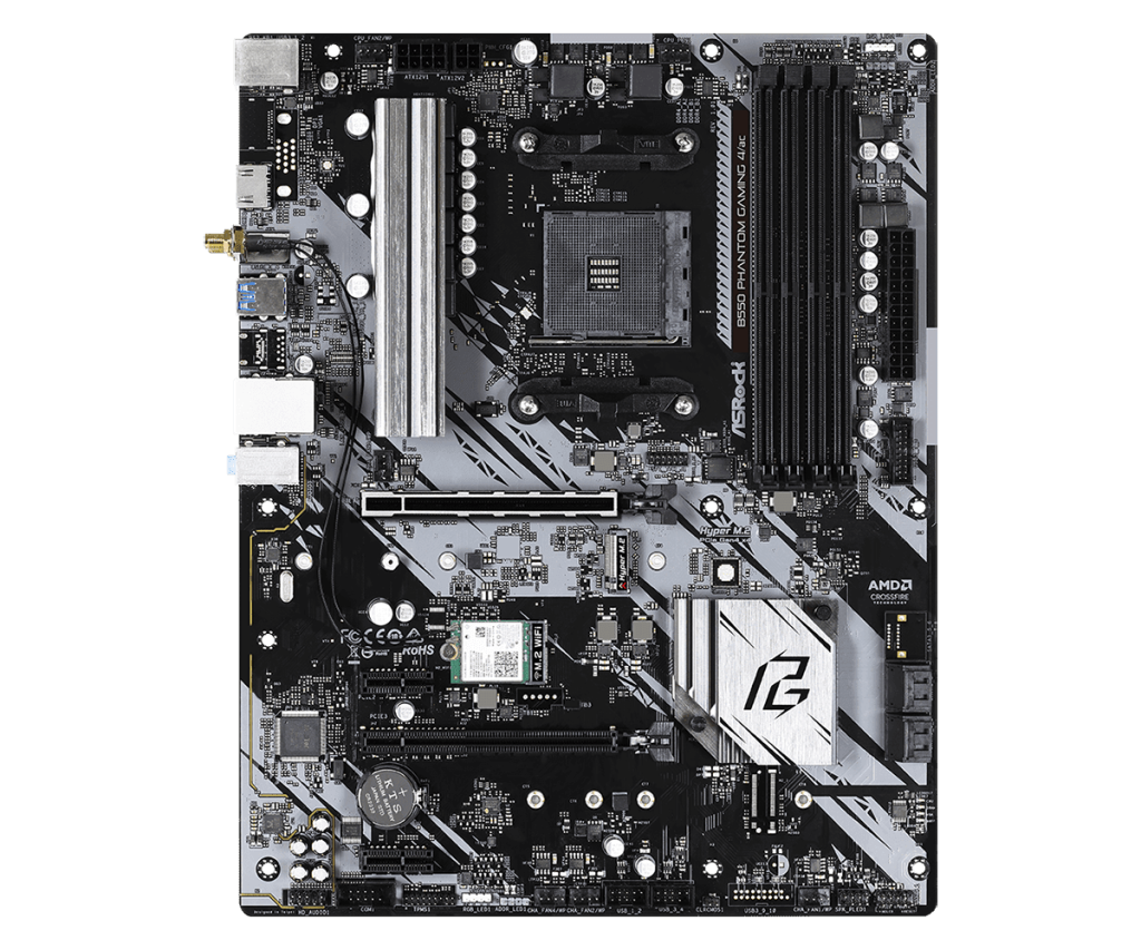 ASRock B550 Phantom Gaming 4 AC AM4 ATX Wifi Motherboard for AMD Ryzen