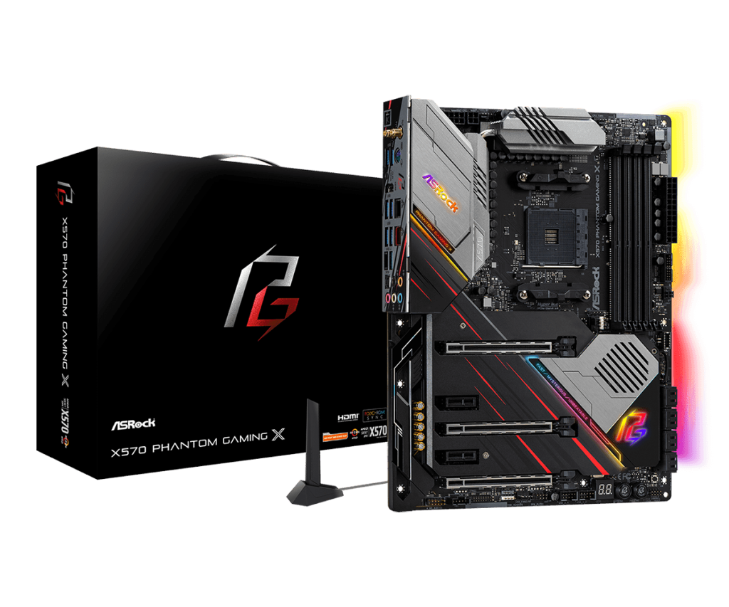 ASRock X570 Phantom Gaming X ATX AMD X570 AM4 DDR4 128GB PCIe 4.0 Wi-Fi ...