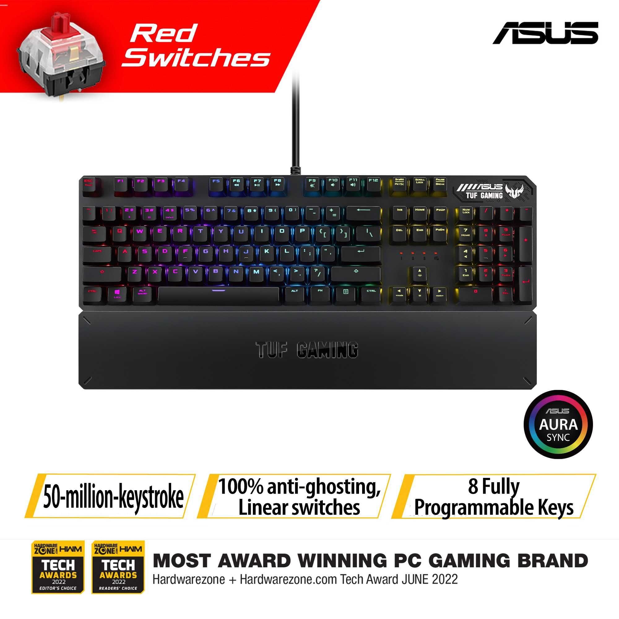 Netcodex.ph: ASUS TUF Gaming K3 Red Mechanical Keyboard - RA05 TUF ...