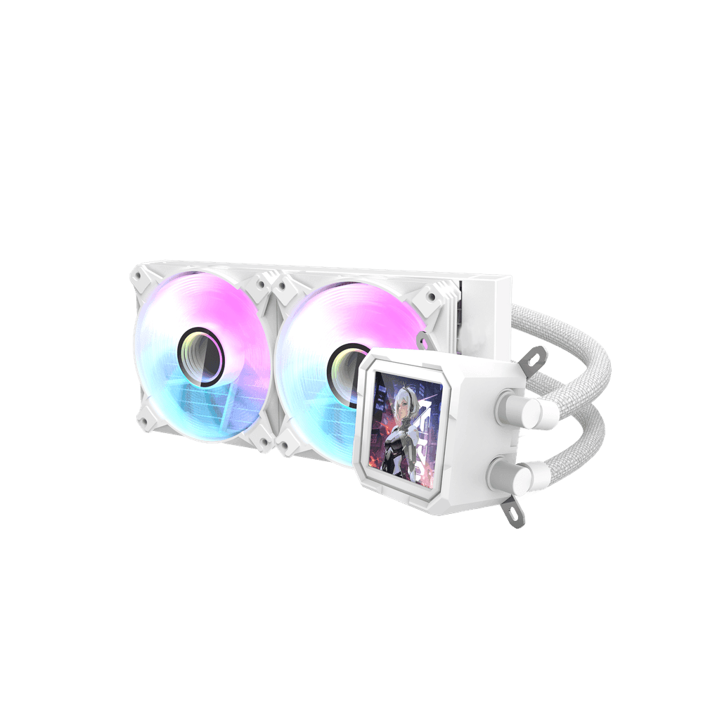DarkFlash Wave DV240S ARGB AIO 240mm Liquid CPU Cooler White with ...