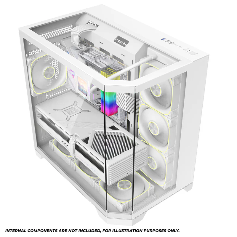 Netcodex.ph: Coolman Zentra Luxe ATX Vision PC Case White with Tempered ...