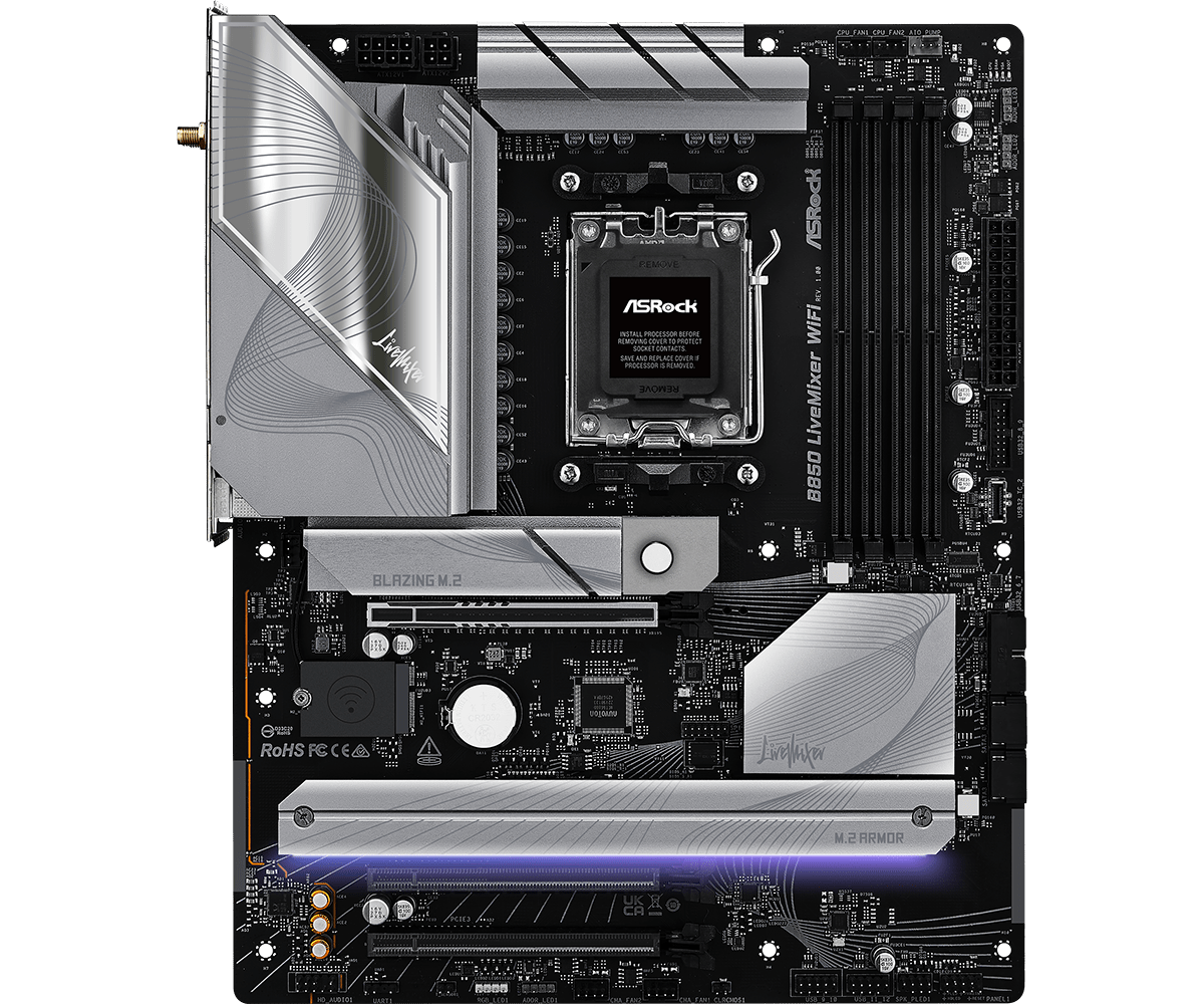 Netcodex.ph: ASRock B850 LiveMixer WiFi ATX Motherboard, AMD B850, AM5 ...