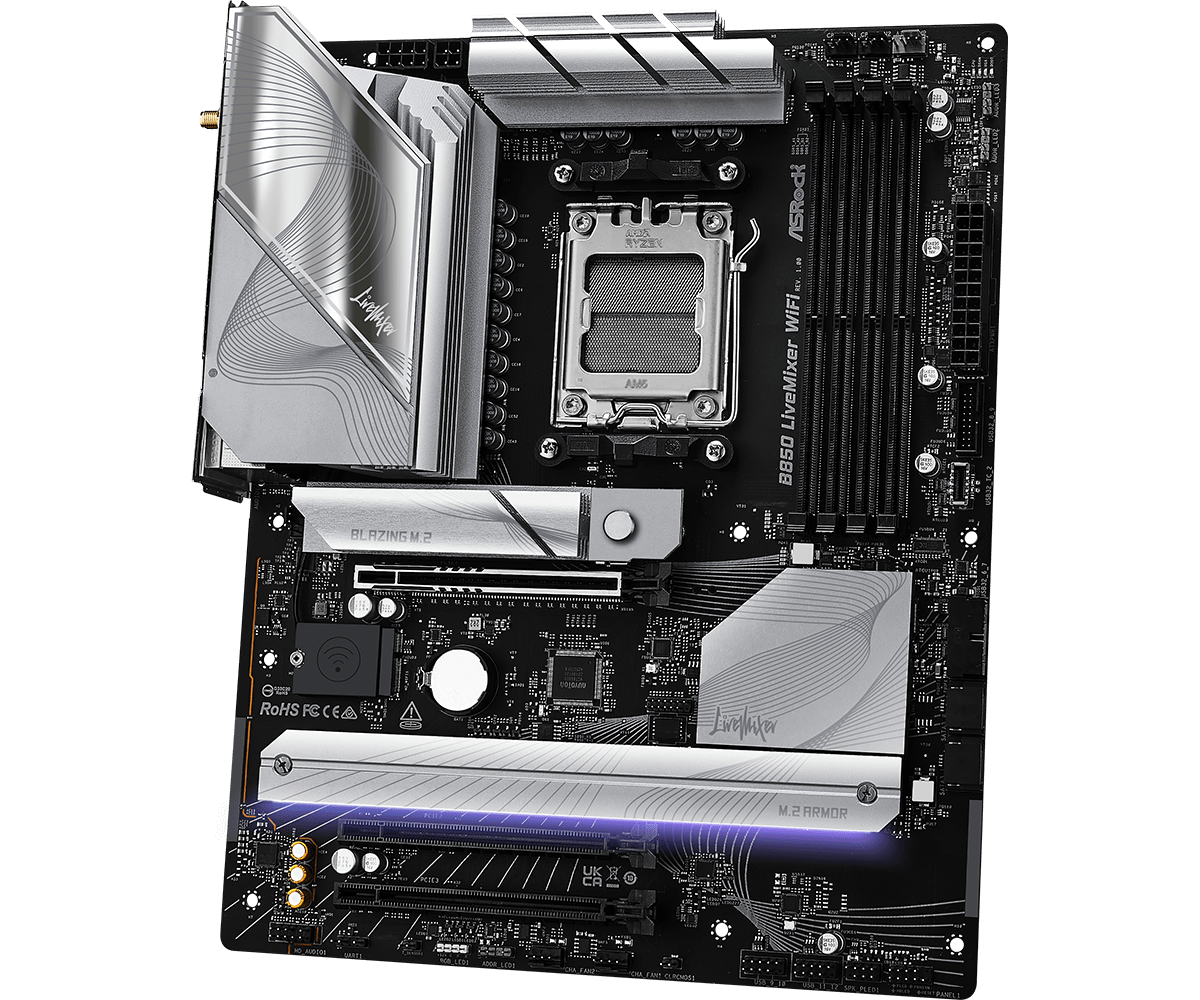 Netcodex.ph: ASRock B850 LiveMixer WiFi ATX Motherboard, AMD B850, AM5 ...