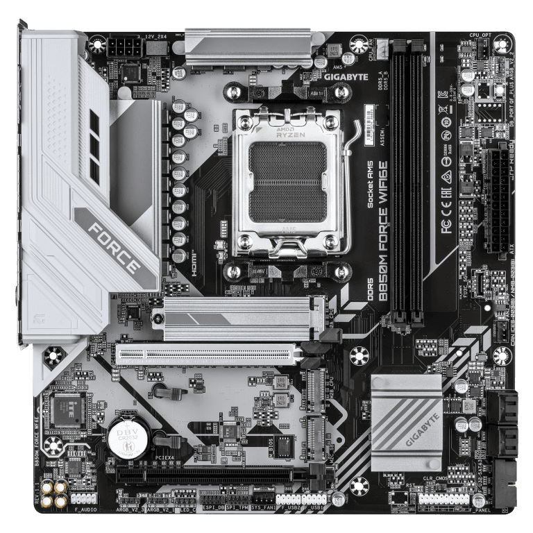 Netcodex.ph: Gigabyte B850M FORCE WIFI6E AM5 Micro ATX Motherboard DDR5 9600MT/s PCIe 5.0 Wi-Fi ...