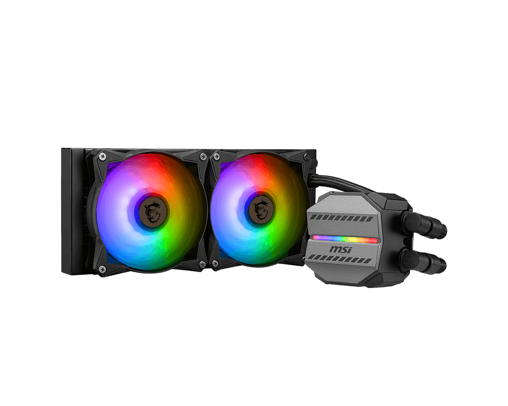 MSI MAG CORELIQUID M240 240mm Liquid Cooler with ARGB Lighting and Two ...