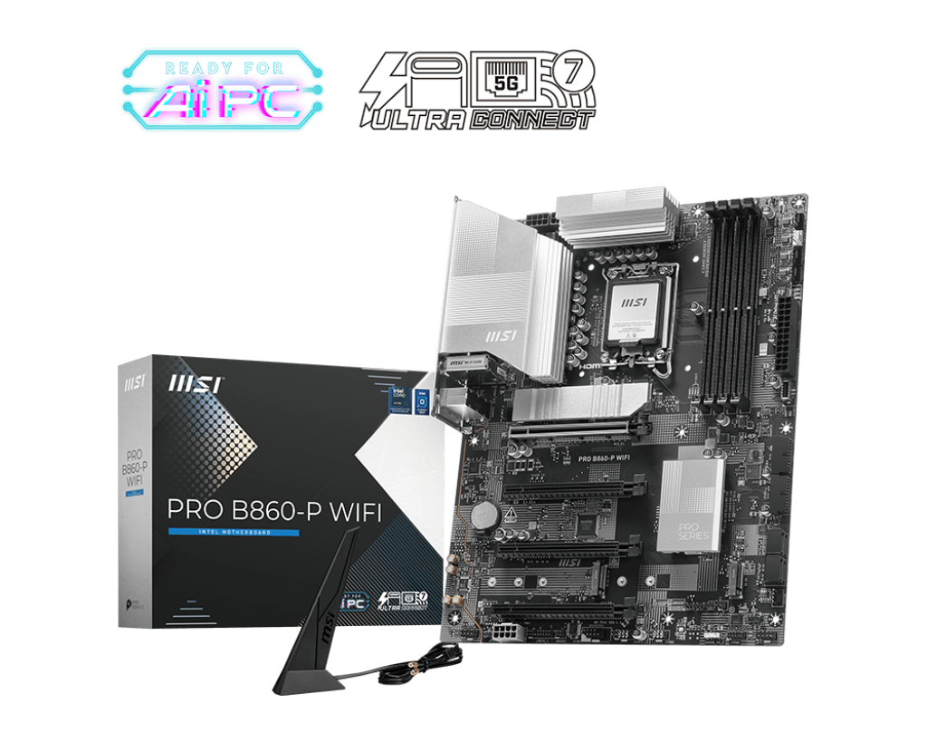 Netcodex.ph: MSI PRO B860-P WIFI mATX Motherboard for Intel Core Ultra Series 2, DDR5 8800+ MT/s ...