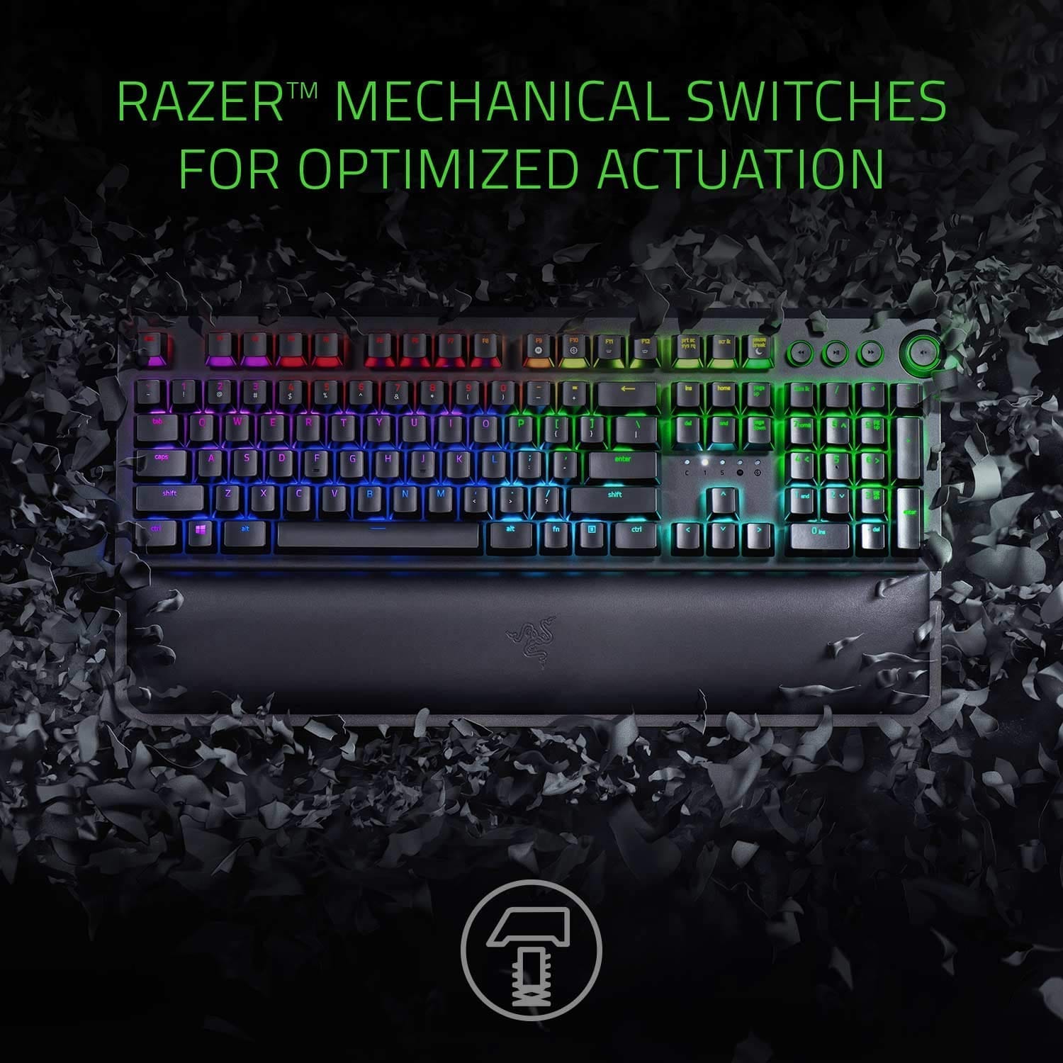 Razer BlackWidow Elite Mechanical Gaming Keyboard Green Switches Chroma