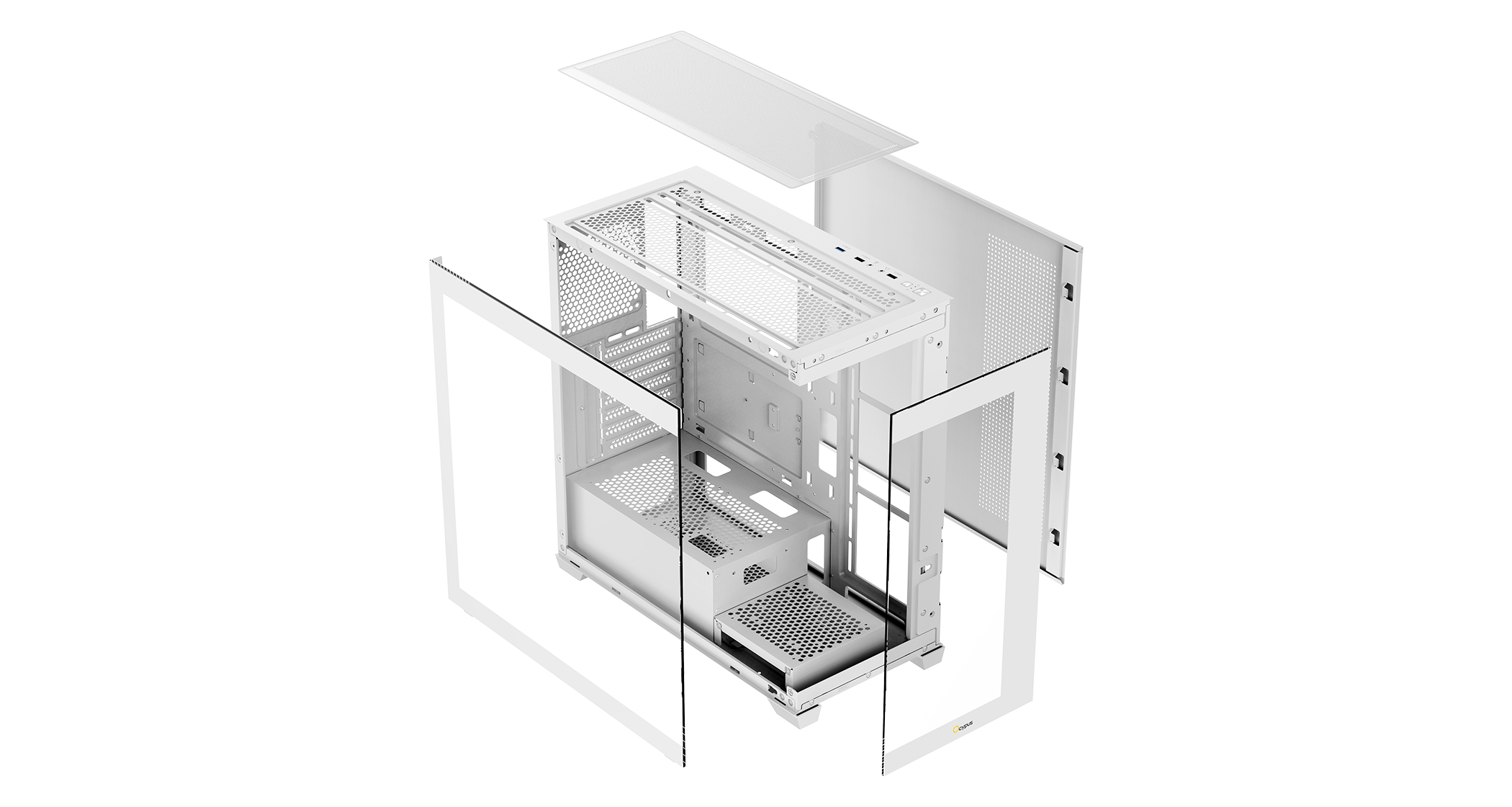 Netcodex.ph: OCYPUS GAMMA C72 WH Mid-Tower PC Case with Tempered Glass ...