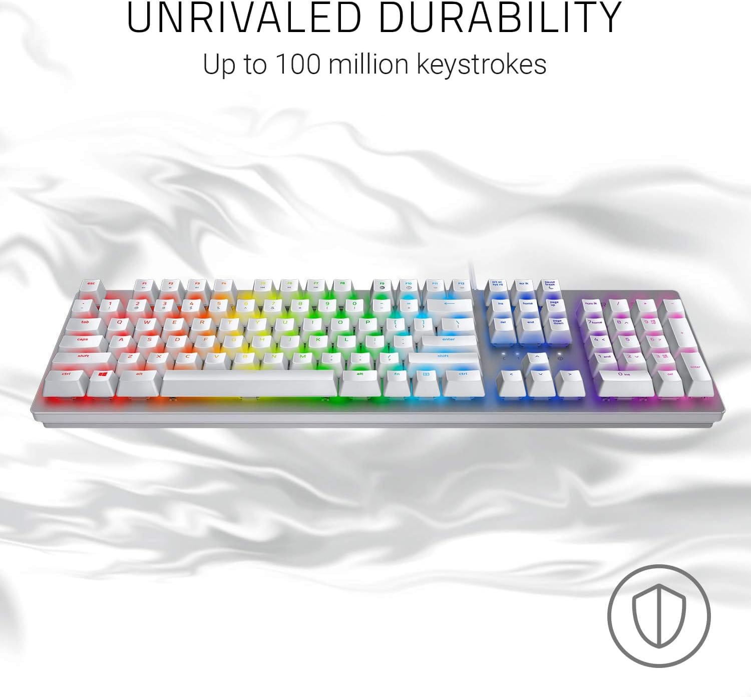 Razer Huntsman Mercury Opto-Mechanical Gaming Keyboard Purple Switches ...