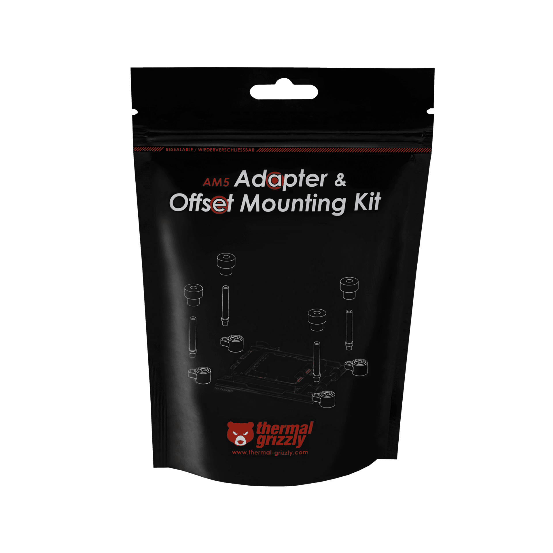 Thermal Grizzly AMS Adapter & Offset Mounting Kit for AMD AM5 - TG-AD ...