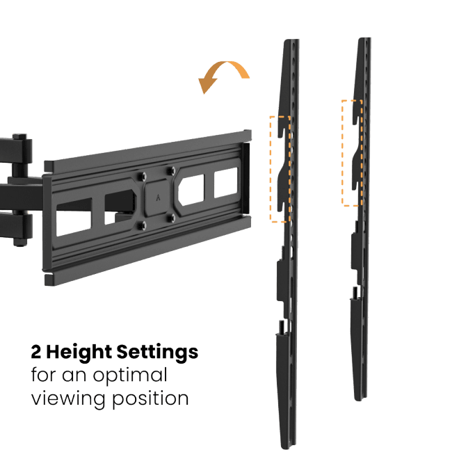 Brateck LPA78 Super Economy Full-Motion TV Wall Mount 37-80 Inch up to ...