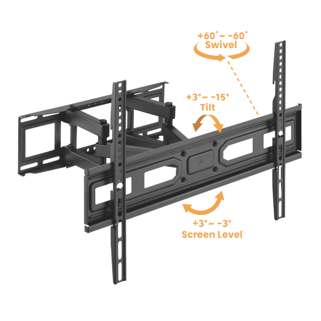 Brateck LPA78 Super Economy Full-Motion TV Wall Mount 37-80 Inch up to ...