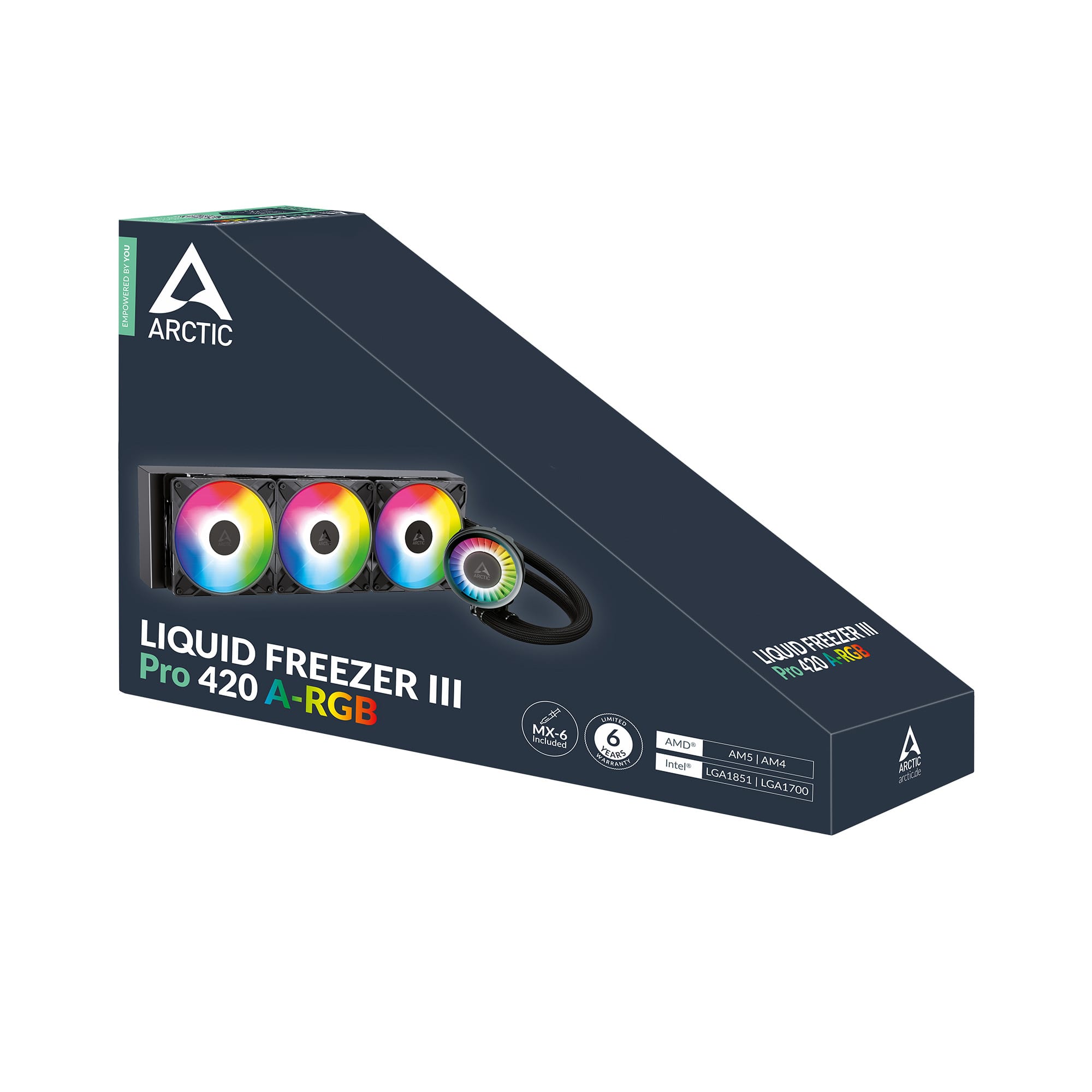 ARCTIC Liquid Freezer III Pro 420 A-RGB AIO CPU Cooler 38mm Thick ...